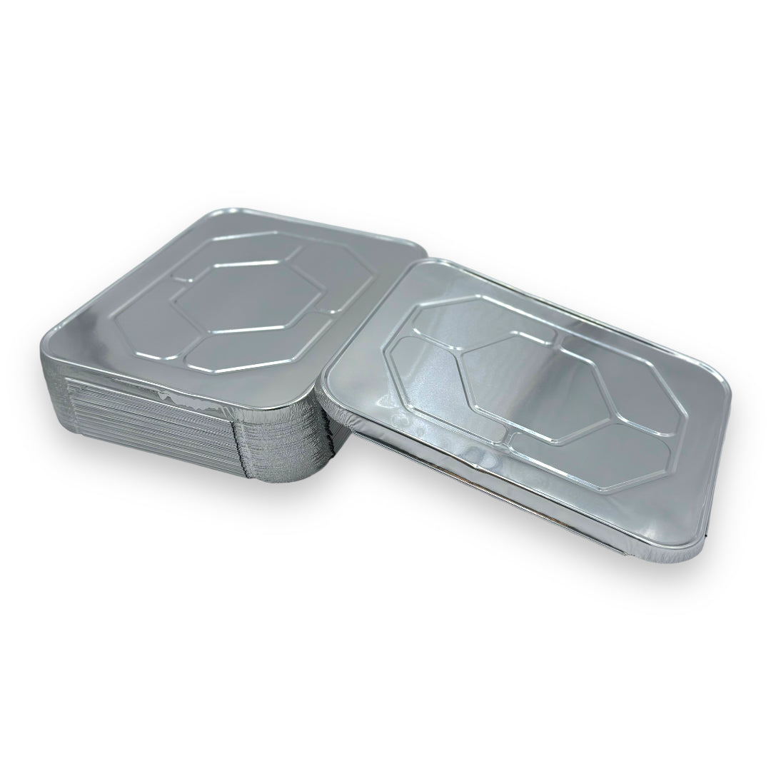 HALF SIZED ALUMINUM CATERING LIDS FOR HALF SIZED TRAYS 100/CASE — P ...