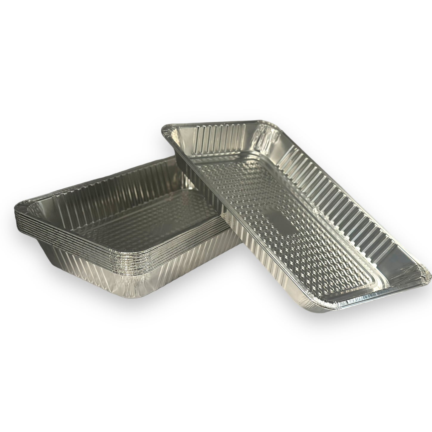 FULL SIZED MEDIUM ALUMINUM CATERING TRAYS HEAVYWEIGHT 50/CASE — P Plus ...