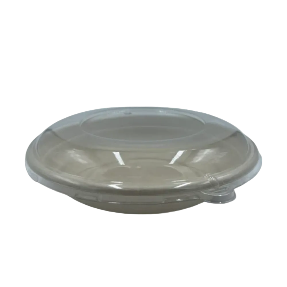 RPET FLAT BOWL LIDS FOR 24-48 OZ BAMBOO BOWLS 400CT — P Plus Packaging